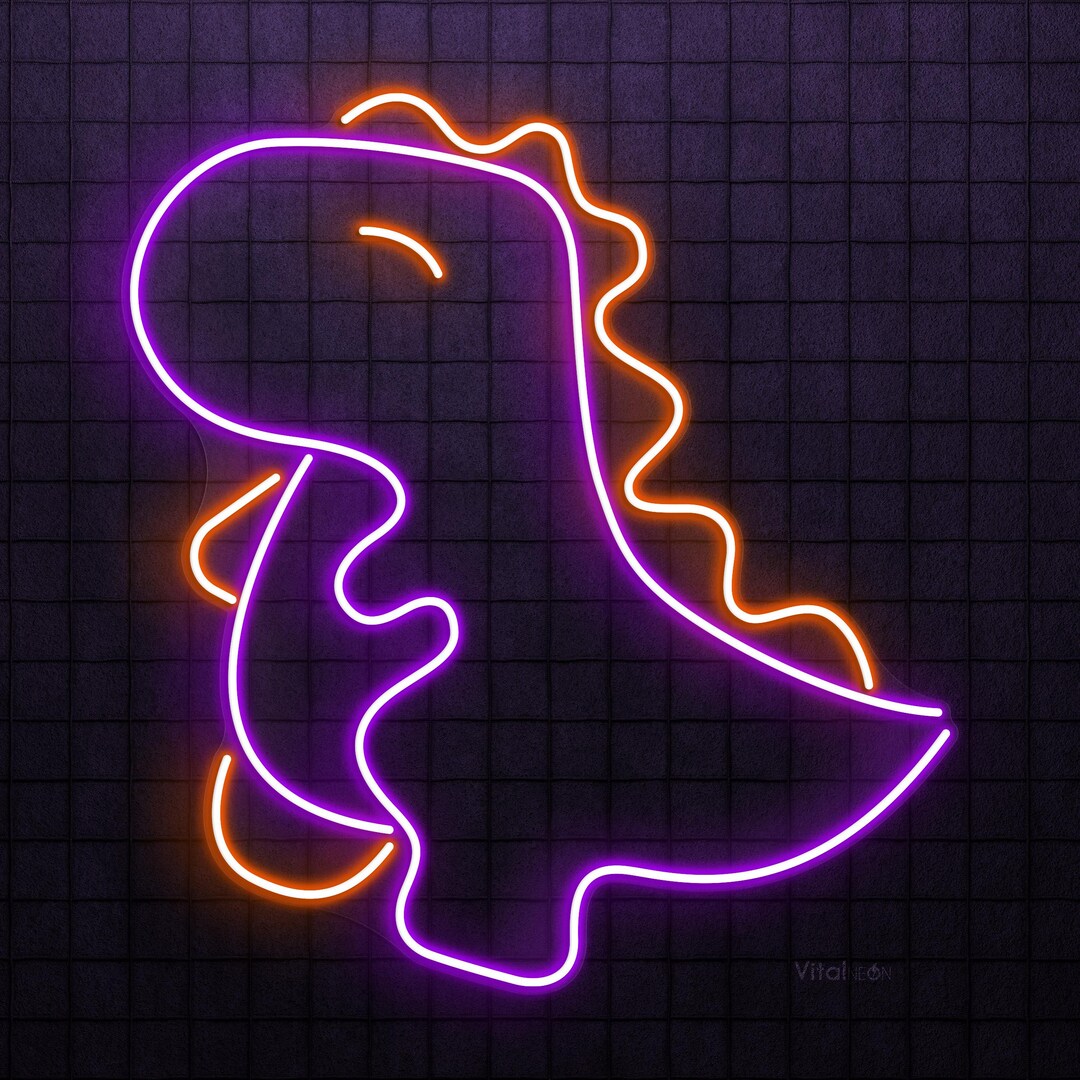 Dinosaur Neon Sign, Dinosaur LED Light, Dinosaur Baby Wall Decor, Led ...