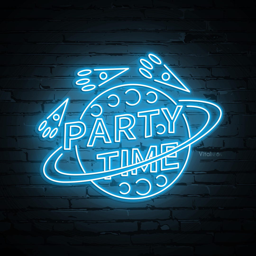 Party Time Neon Sign, Party Time LED Light, Party Time Wall Art, Custom ...
