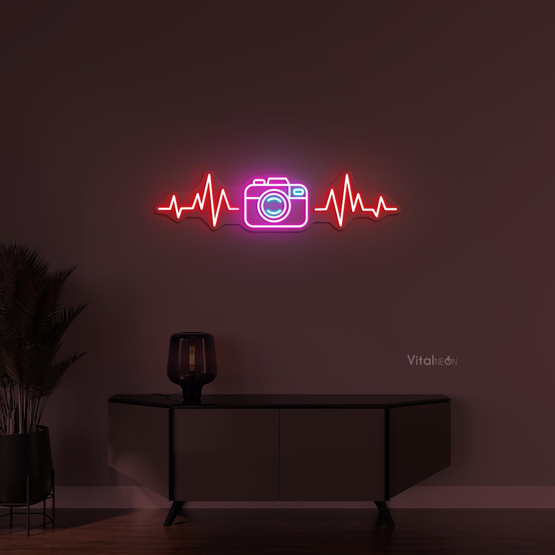 Camera Neon Sign, Camera LED Light, Photography Wall Decor, Photography ...