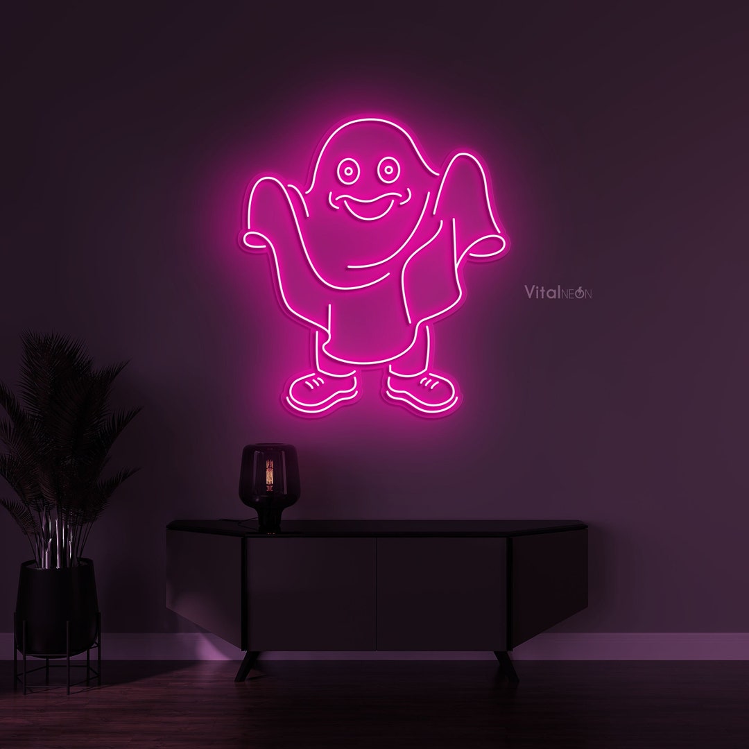 Ghost LED Neon Sign, Spooky Halloween Decoration, Ghost Neon Light ...