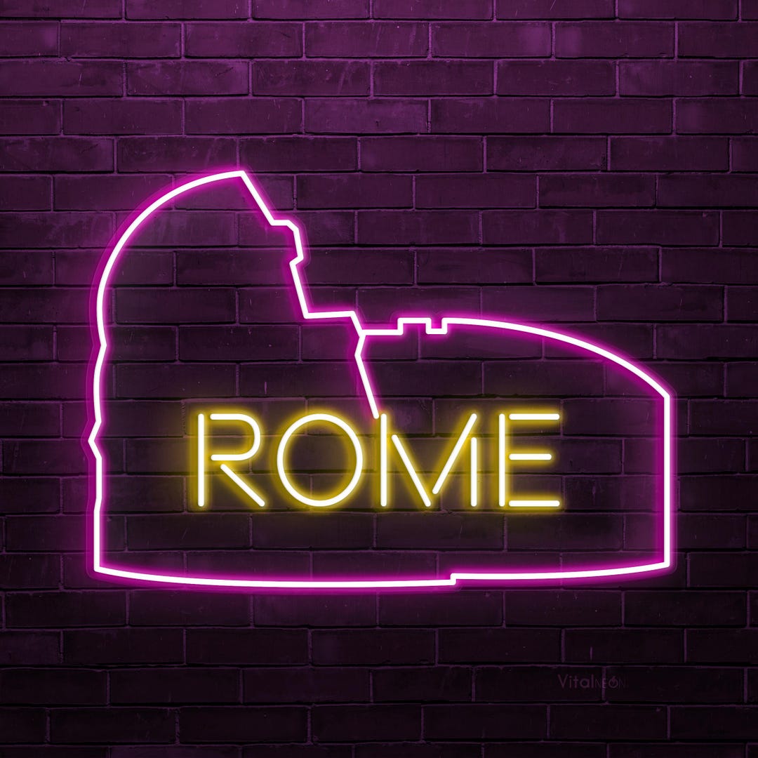 Rome Colosseum Neon Sign, Italy Wall Decor, Roman Empire LED Light - Etsy