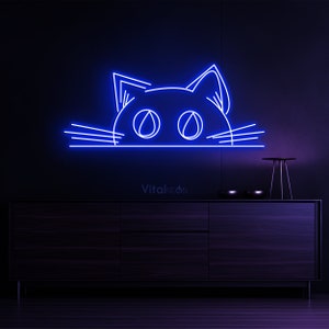 Cat LED Neon Sign Wall Art for Kids Pets Friends Family Birthday ...