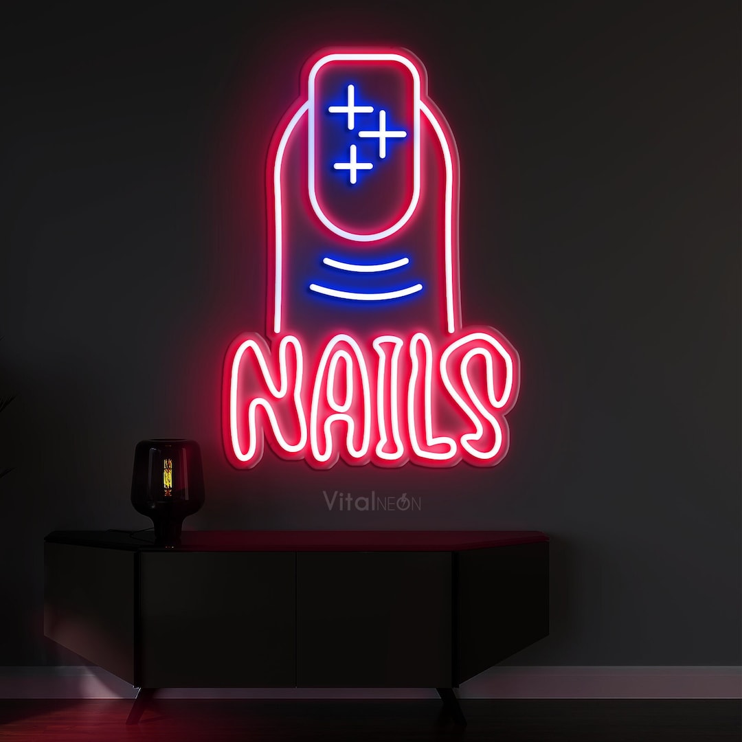 Nails Neon Sign LED Neon Light, Wall Decor for Nail Salon and Beauty ...