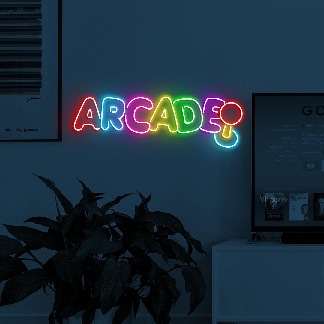 Arcade Neon Sign, Arcade LED Light, Custom Arcade Sign, Game Room LED ...