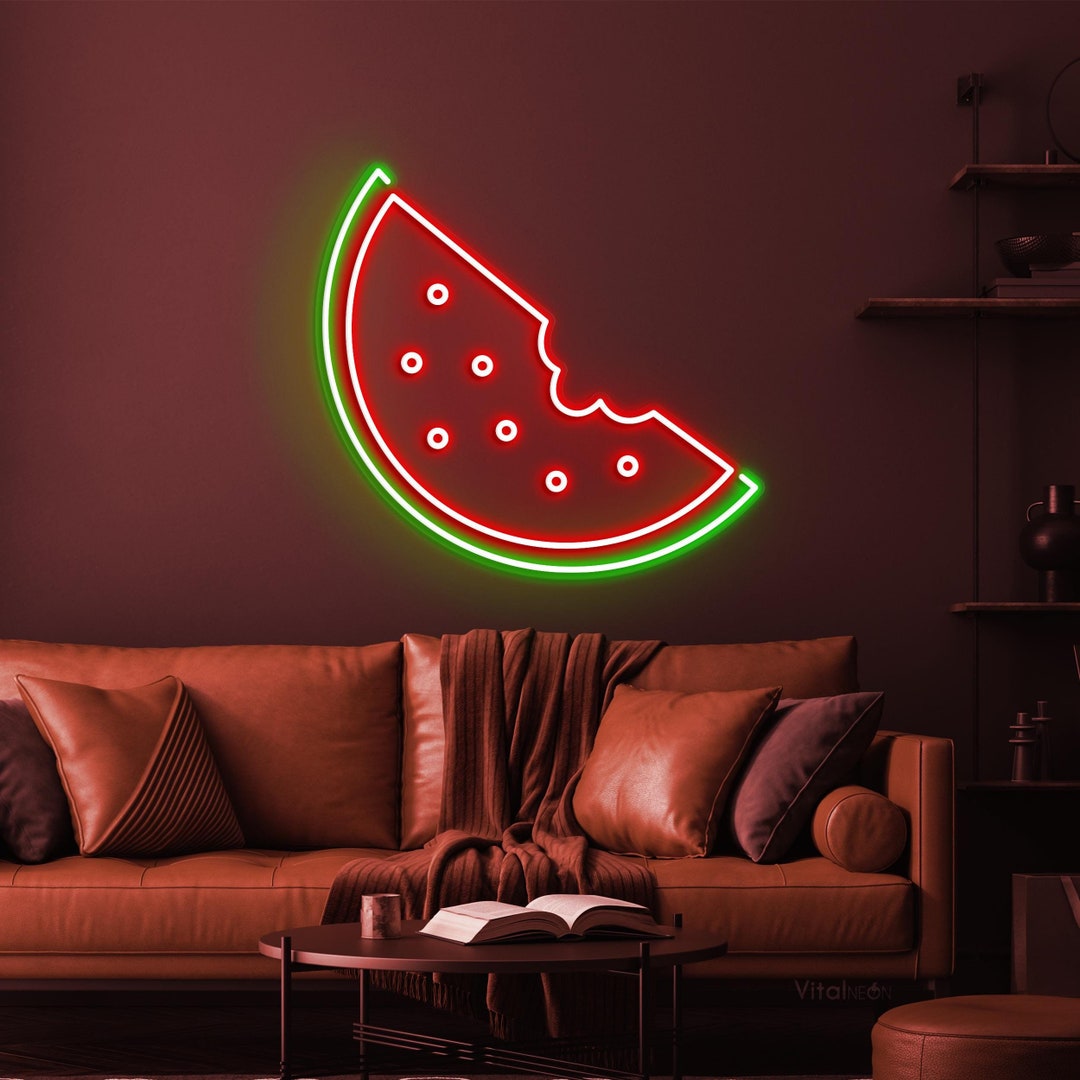 Watermelon Neon Sign, LED Watermelon Light, Watermelon Slice for Fruit ...