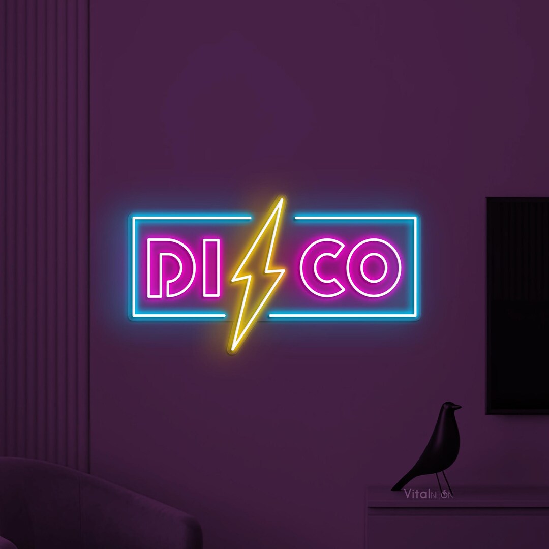 Disco Neon Sign, Disco LED Light, Disco Party Wall Decor, Dance Club ...