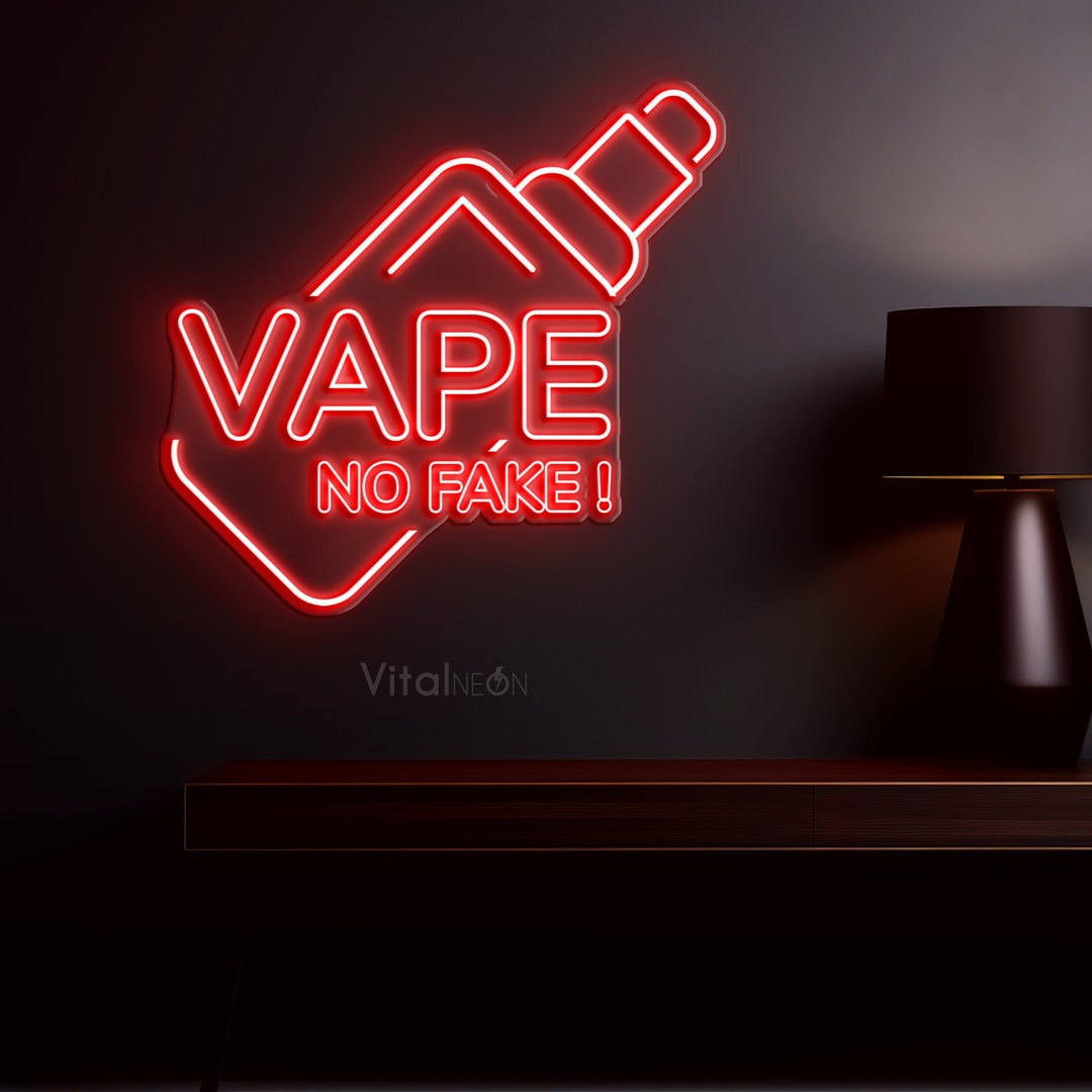 Vape No Fake LED Neon Sign, Smoke Vapor Shop Lounge Home Bar Club - Etsy