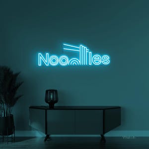 Noodles Neon Sign, Noodles LED Light, Noodles Logo Wall Decor, Kitchen ...