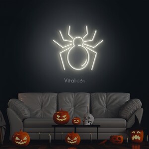 Spider Neon Sign, Spider LED Light, Spider LED Neon Art, Game Room Wall ...
