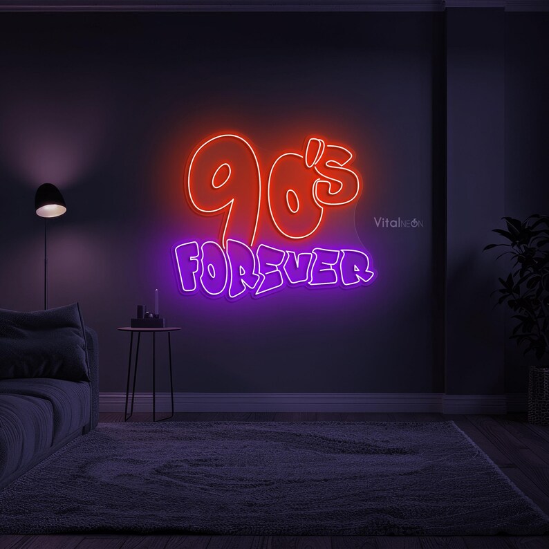 90's Forever Neon Sign, 90s Forever Light, Neon Sign for Disco, Bar and ...
