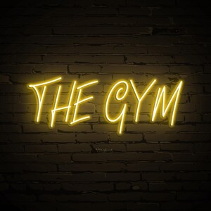 The Gym Neon Sign LED Light Bodybuilding Wall Art Fitness Room Decor ...
