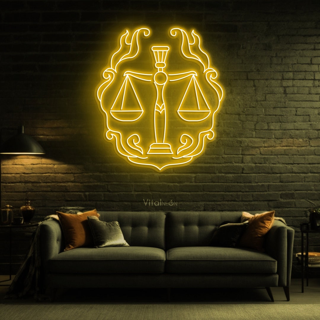 Libra Neon Sign, Zodiac Horoscope Wall Decor, Bedroom Decor, Libra Sign ...