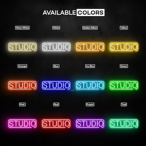 STUDIO Neon Sign, STUDIO LED Light, Studio Logo Wall Decor, Music ...