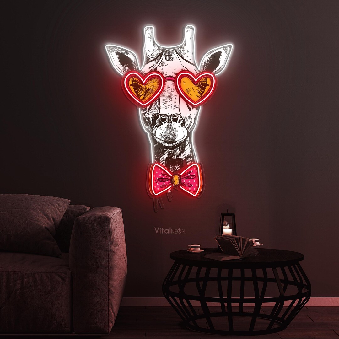 Giraffe Neon Sign, Giraffe Night Light, Giraffe Lamp for Kids Room ...
