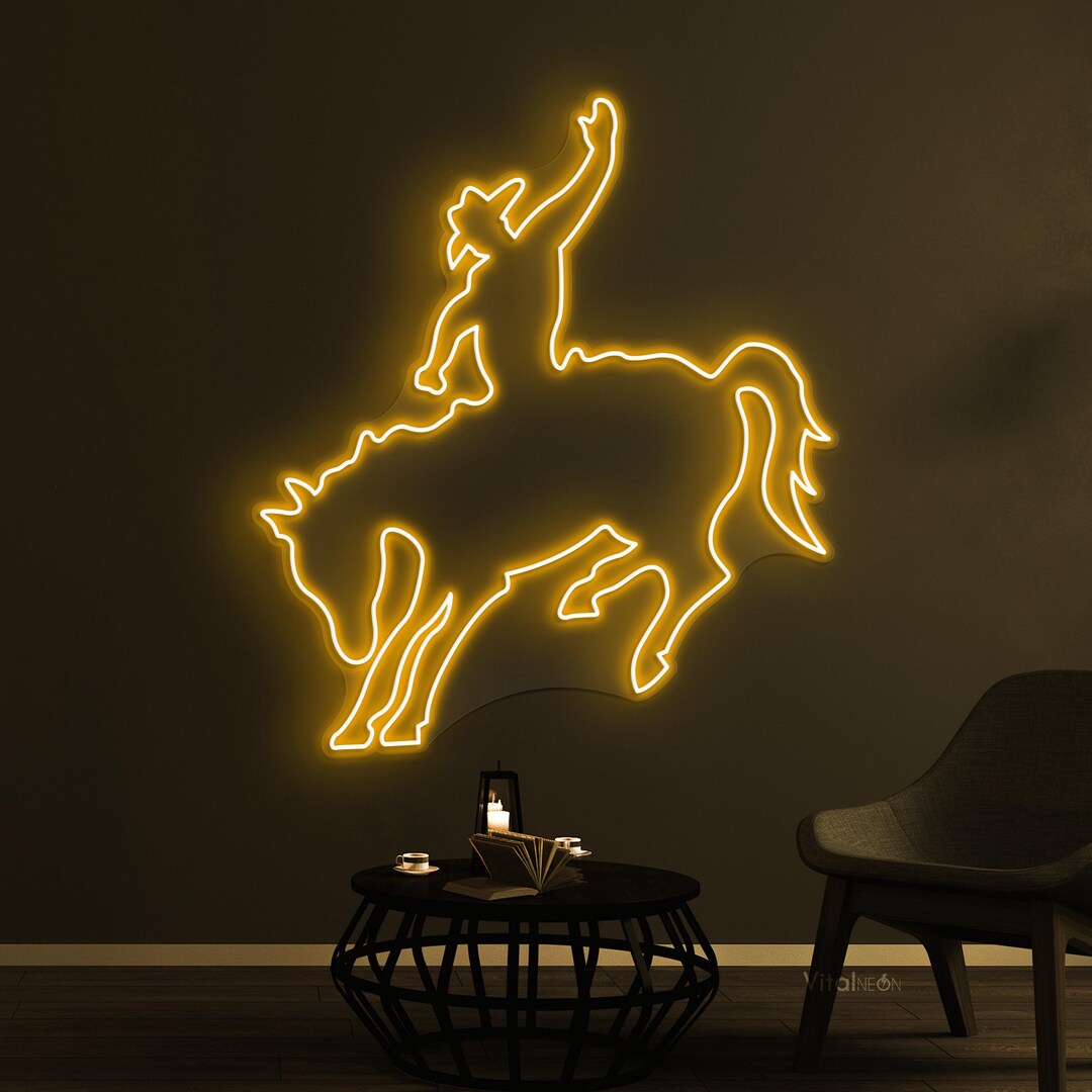 Horse Rider Neon Sign, Horse Rider LED Light, Horse Wall Decor, Horse ...