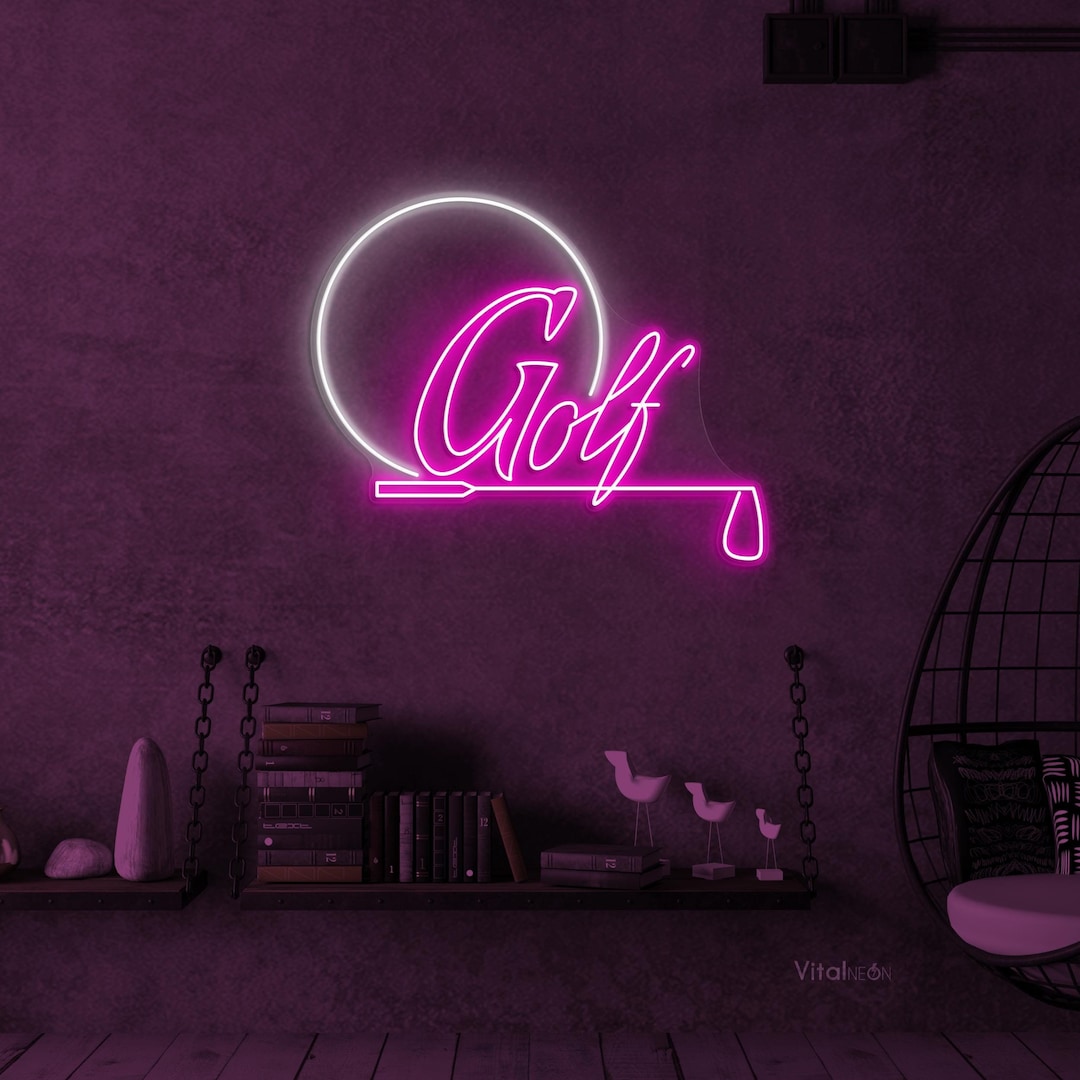 Golf Neon Sign, Golf LED Light, Golf Logo Neon Sign, Sports Shop Wall ...