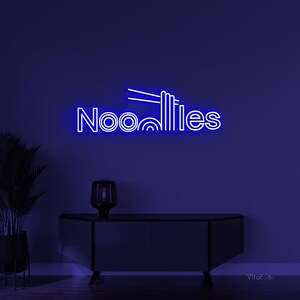 Noodles Neon Sign, Noodles LED Light, Noodles Logo Wall Decor, Kitchen ...
