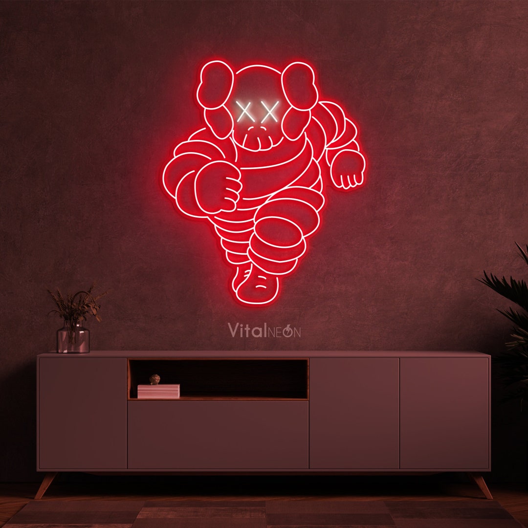 Running Kaw Neon Sign, Anime LED Wall Art, Game Room & Gamer Room Decor ...