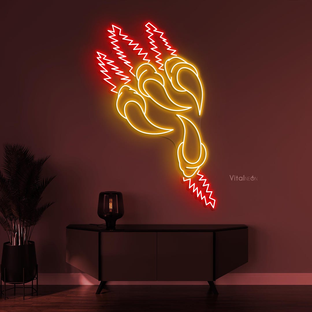 Claws Neon Sign, Sharp Claws LED Light, Claws Wall Decor, Custom Claws ...