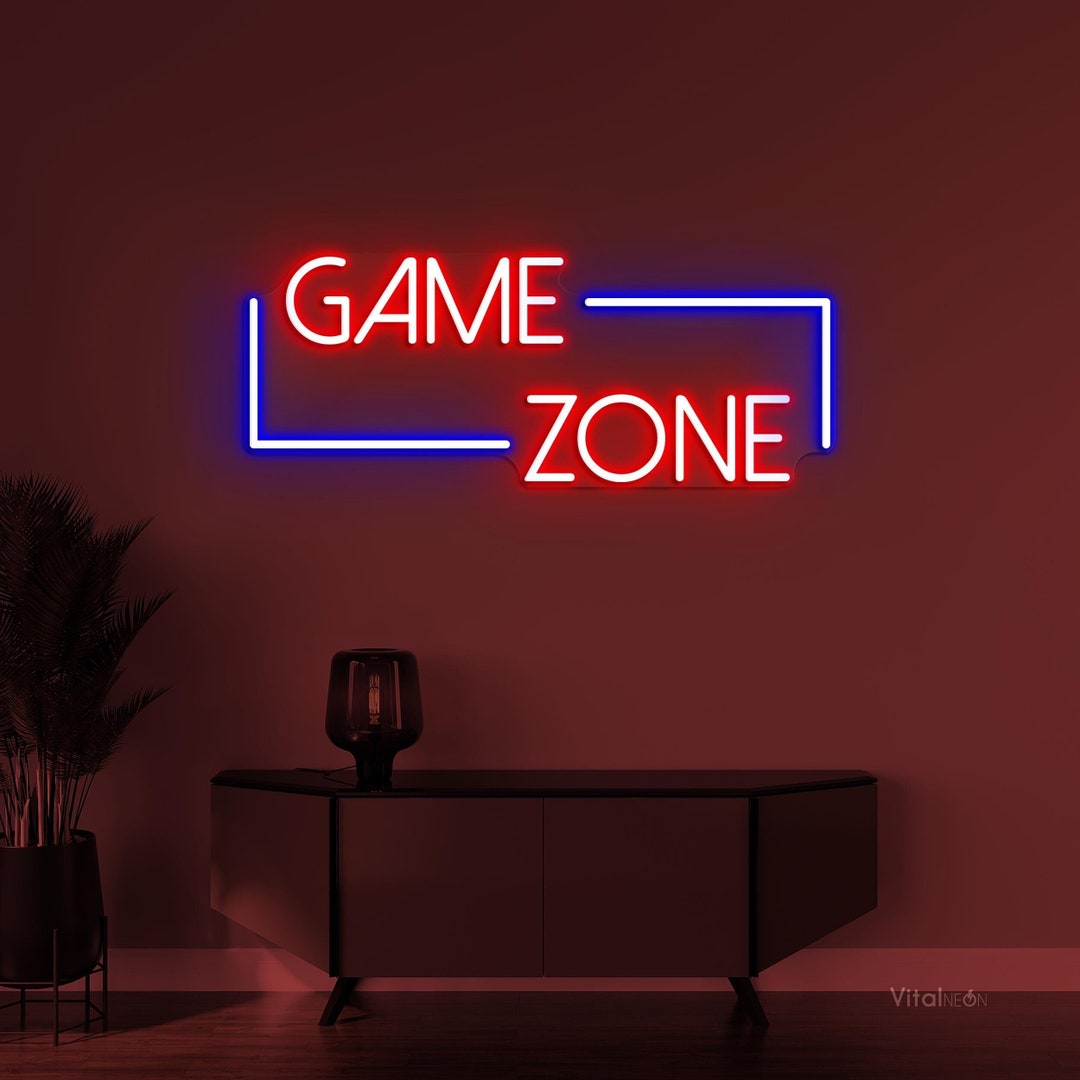 Game Zone Neon Sign, Game Zone LED Light, Game Room Wall Decor, Boys ...