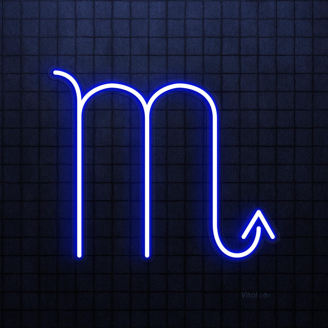 Scorpio Neon Sign, Scorpio LED Light, Zodiac Horoscope Wall Decor ...