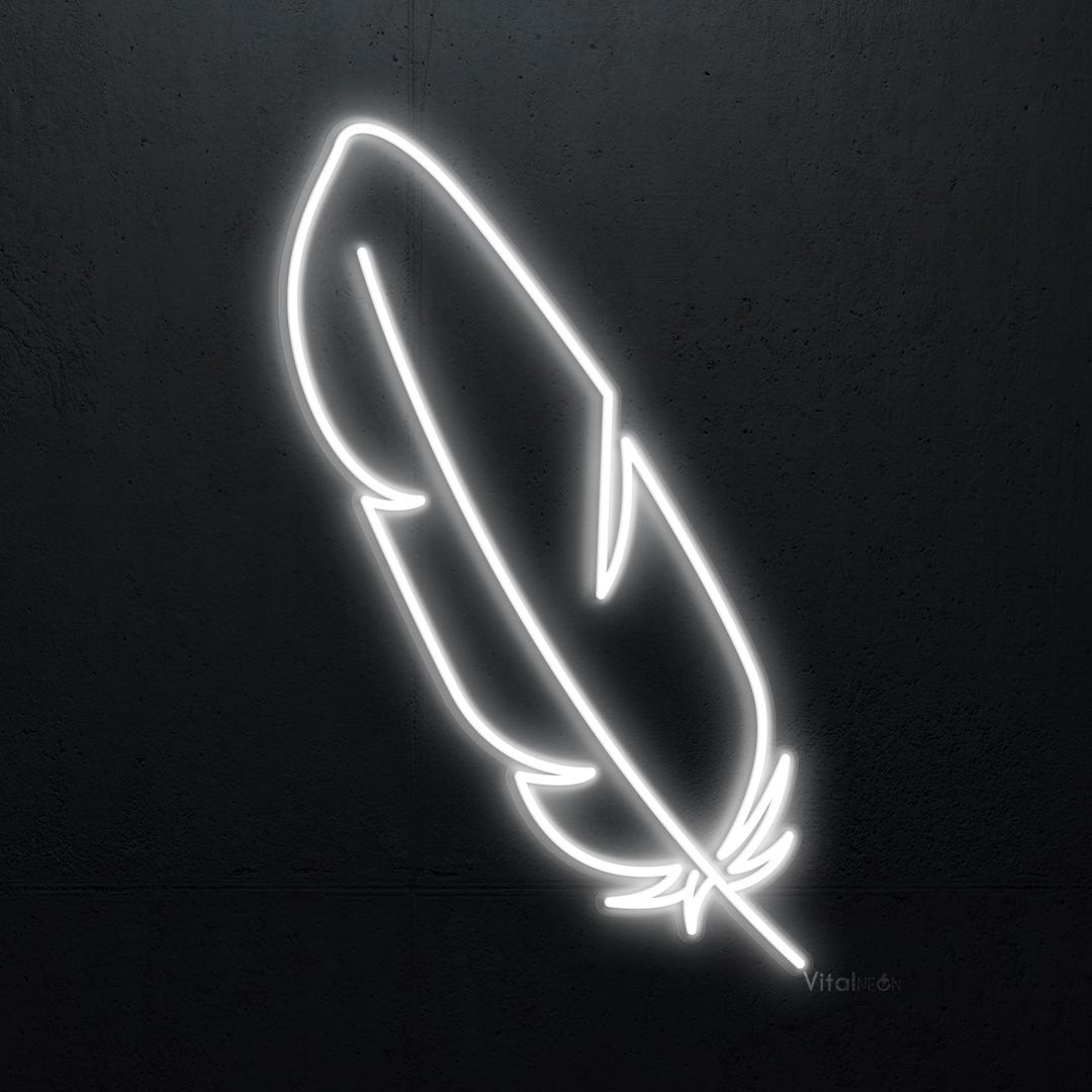 Custom Feather Leaf LED Neon Sign, Bohemian Living Room Nursery Decor ...