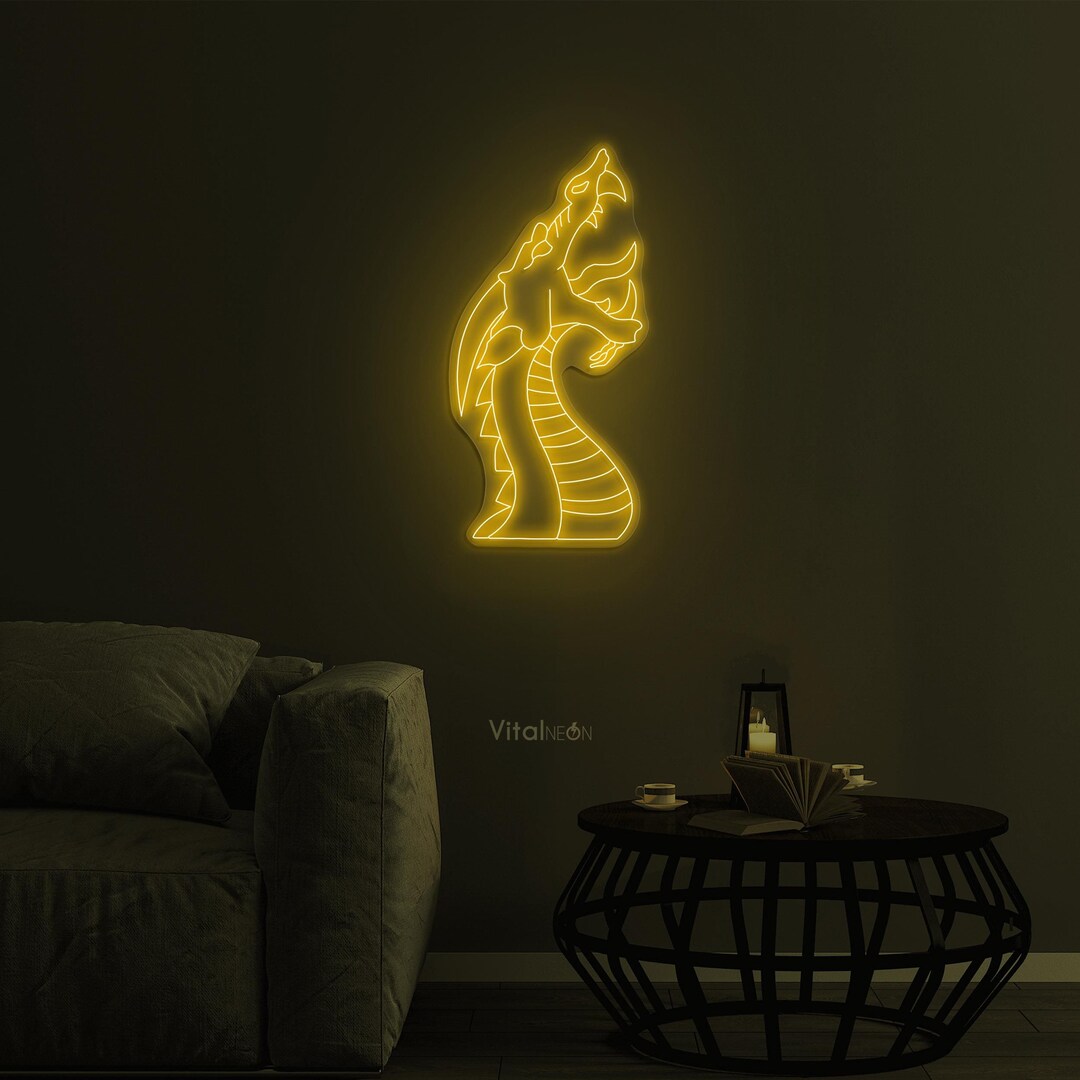 Dragon Head Neon Sign, Dragon Head LED Light, Dragon Head LED Neon Art ...