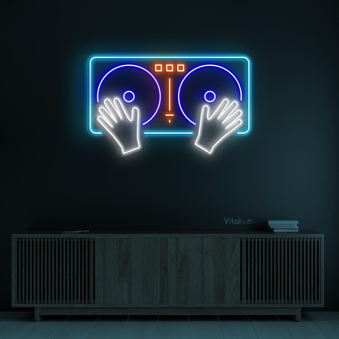 Dj System Neon Sign, Dj Record LED Light, DJ Wall Decor, Dj Room Decor ...