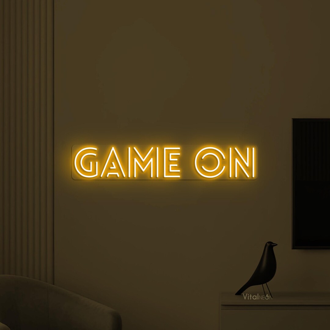 Game on Neon Sign, Game on LED Light, Gaming Zone Wall Decor, Video ...