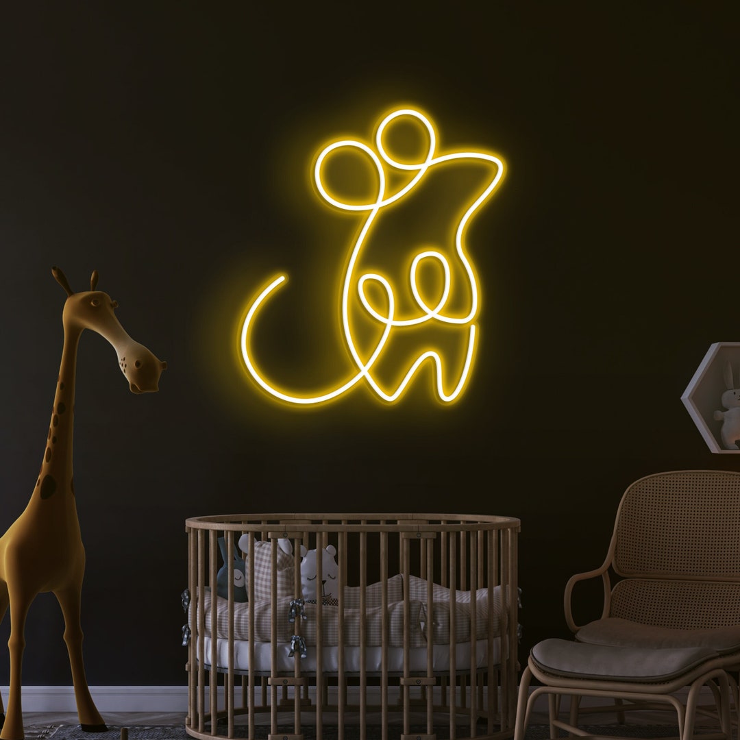 Rat Neon Sign, Rat LED Light Wall Decor, Mouse Hamster Led Neon Decor ...