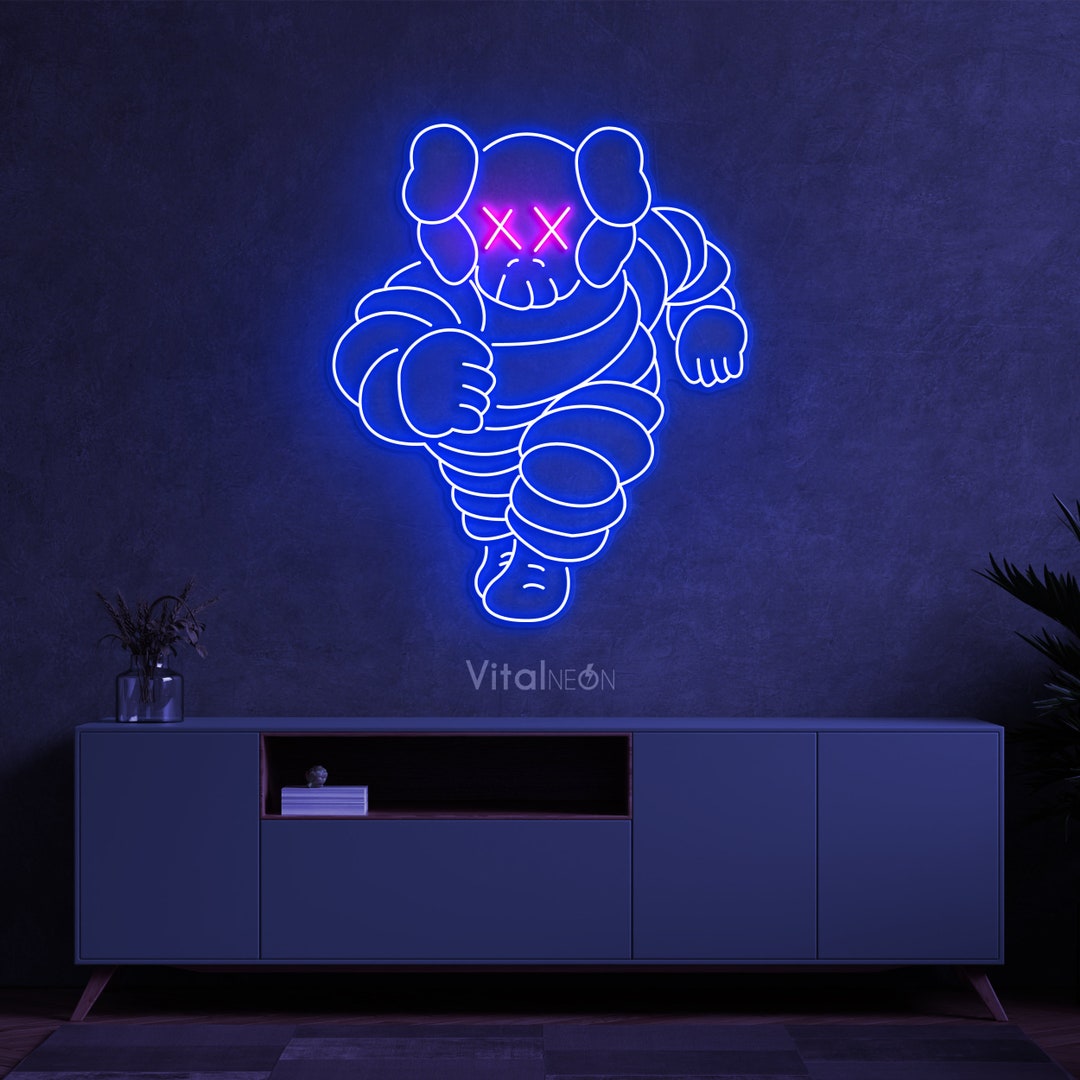 Running Kaw Neon Sign, Anime LED Wall Art, Game Room & Gamer Room Decor ...