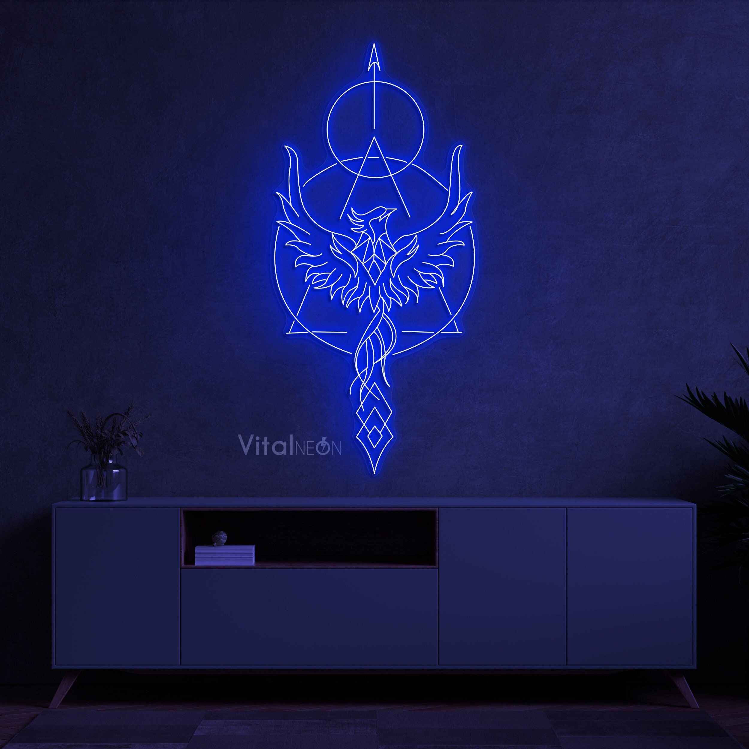 Phoenix Neon Light, Phoenix Neon Art, Phoenix Tattoo Wall Decor ...