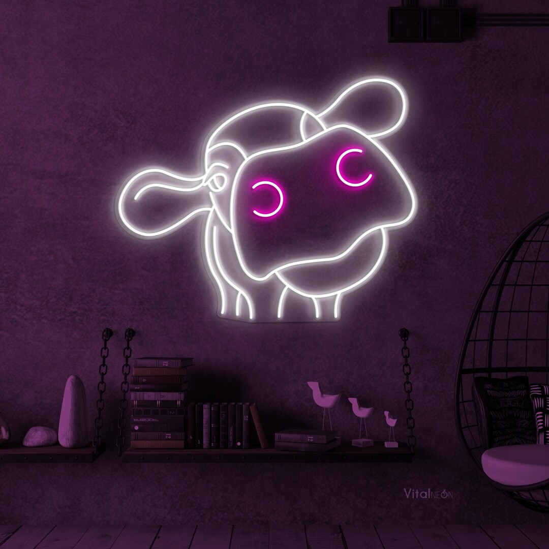 Cow Neon Sign, Cow Head Neon Light, Cattle Wall Decor, Cow Led Art ...