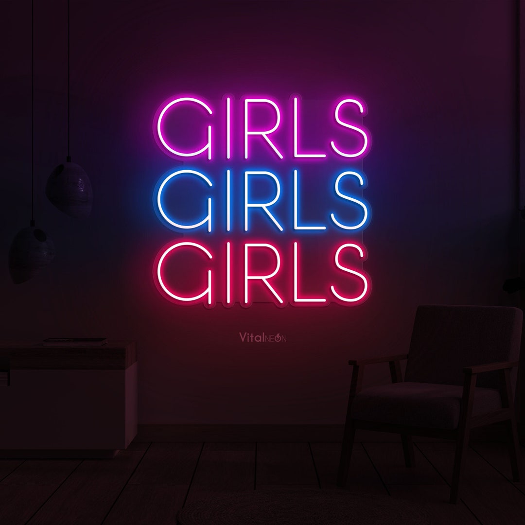 Girls LED Neon Sign for Bedroom Wall Display and Kids Birthday Decor - Etsy