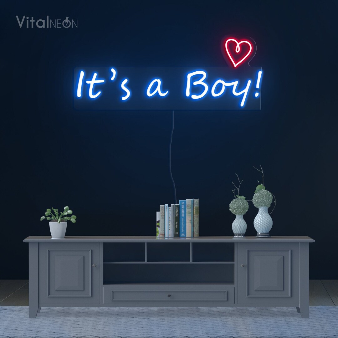 It's a Boy Neon Sign, Unique Baby Shower Decor and Gift, Nursery Wall ...