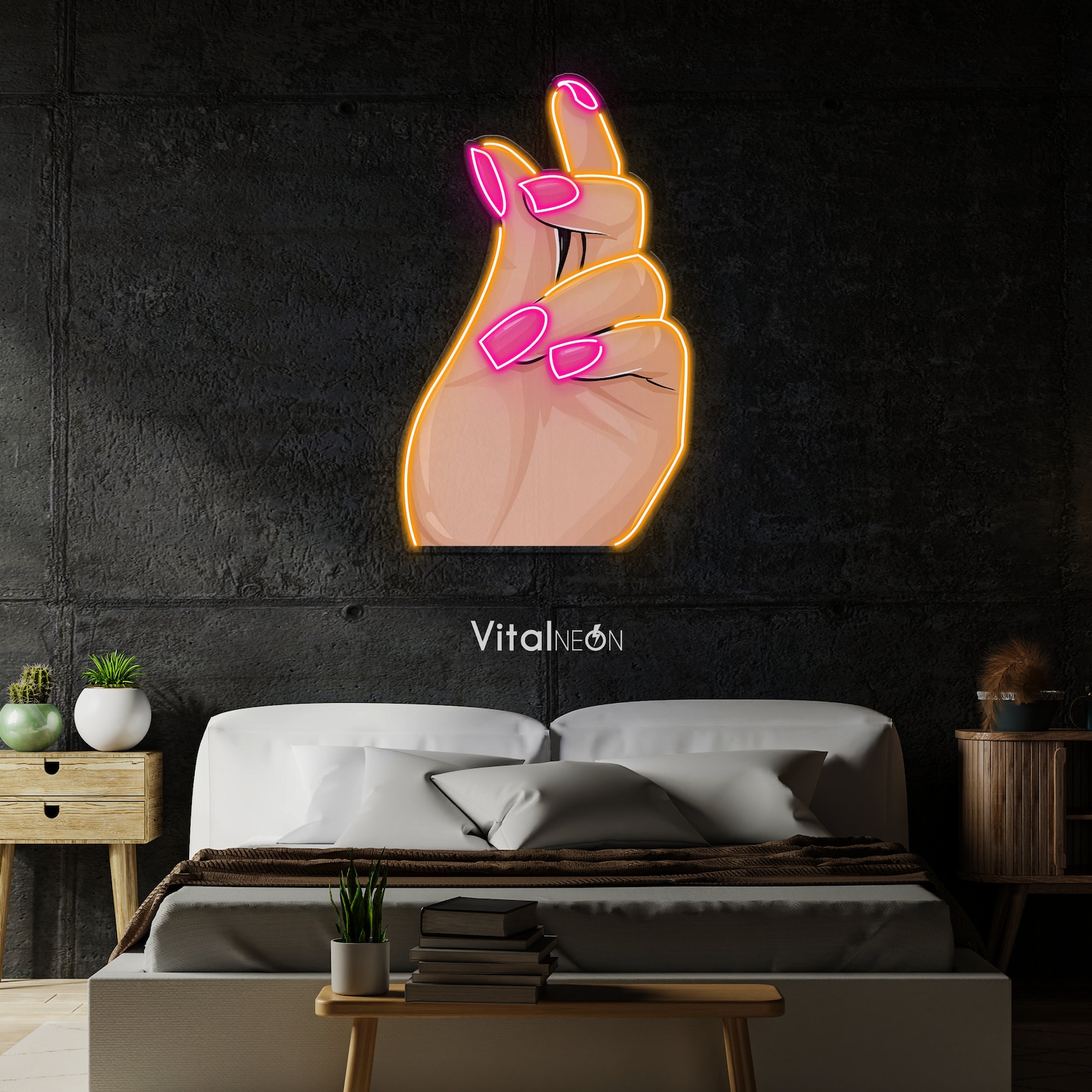 Nail LED Neon Sign Light Pop Art, Chic Nail Studio Artwork LED Neon ...