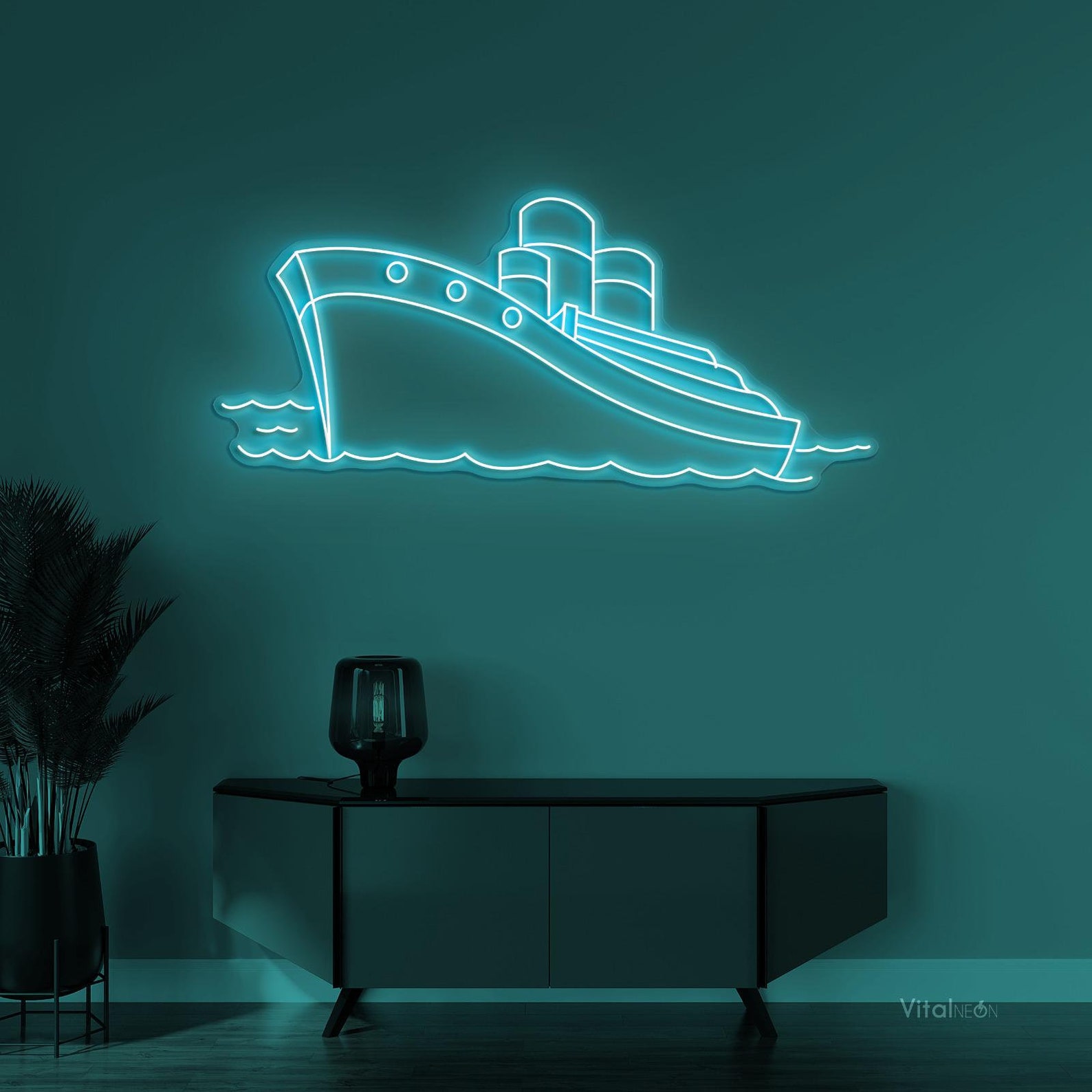 Customizable Ship LED Neon Sign, Cruise Decor - Etsy