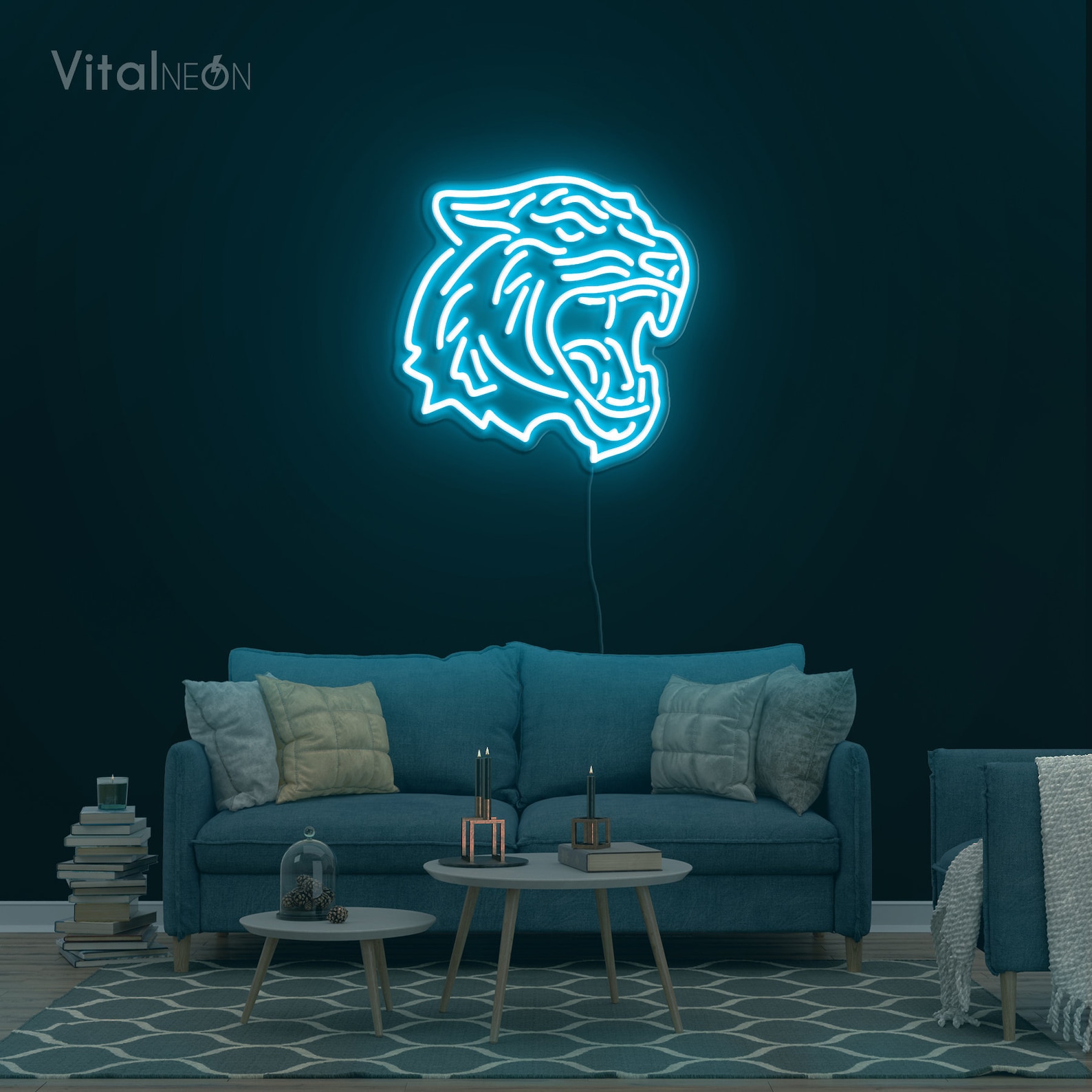 Tiger Head Neon Sign, Tiger Neon Light, Animal Neon Light, Tiager Art ...