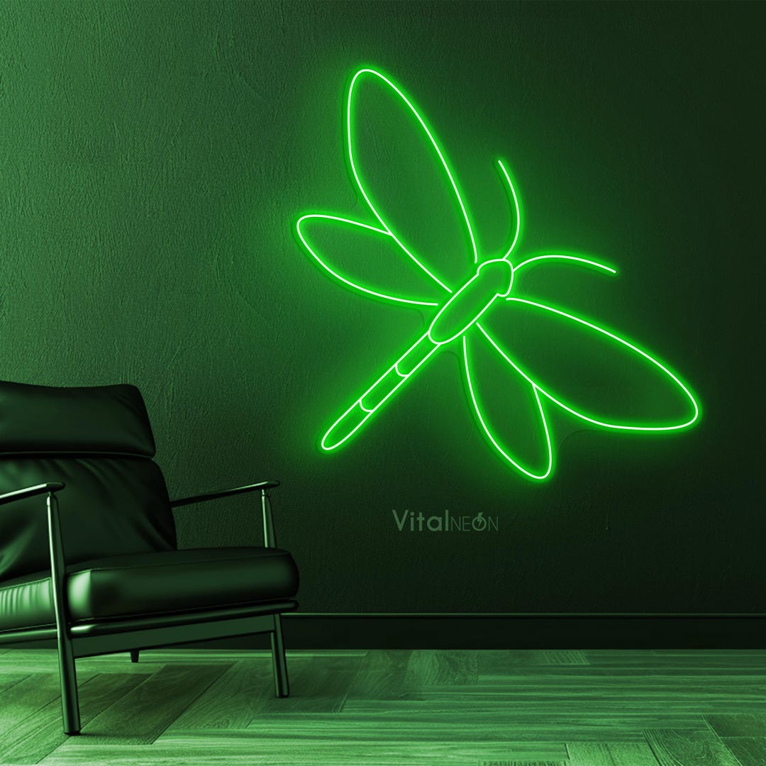 Dragonfly Neon Sign, Dragonfly Neon Light, Dragonfly Wall Art ...