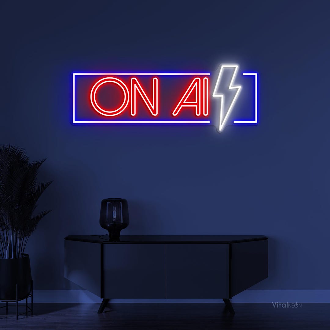 On Air Neon Sign, on Air LED Light, on Air Lightning Wall Decor, Live ...