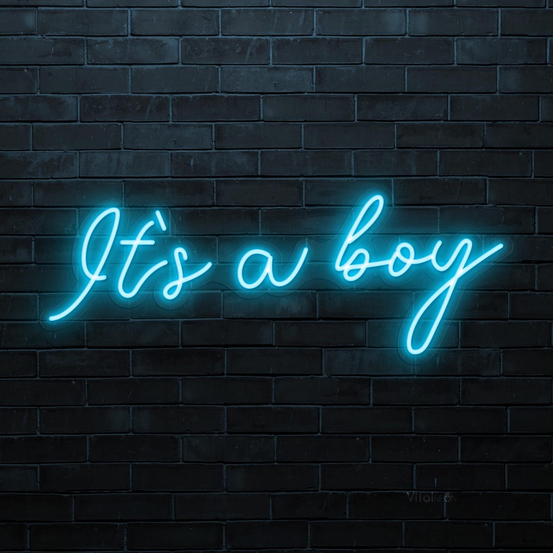 Its a Boy LED Neon Sign Baby Shower Wall Decor Gender Reveal Party Gift ...