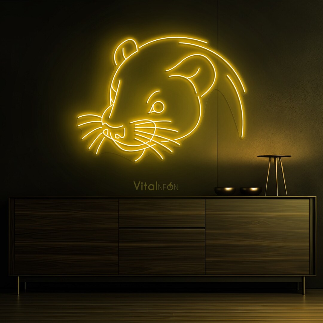 Otter Neon Light, Otter LED Neon Sign, LED Otter Wall Art for Bedroom ...