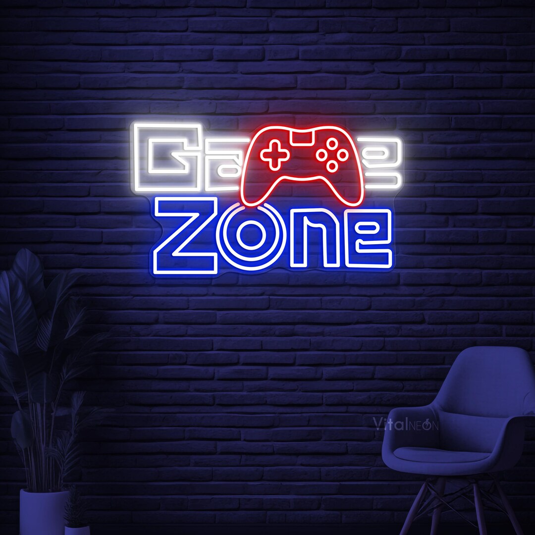 Game Zone Neon Sign, Game Zone LED Light, Game Room Wall Decor, Game ...