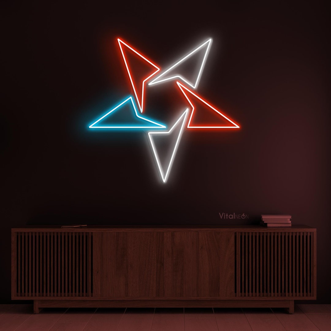 Star Neon Sign, Star Art Led Light, Star Shape Wall Decor, Home Wall ...