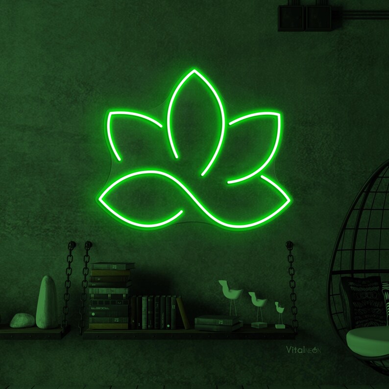 Lotus Flower Neon Sign, Lotus Flower LED Light, Garden Wall Decor ...