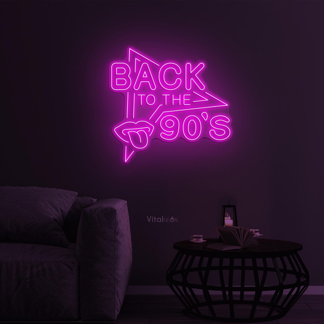Back to the 90s Neon Sign, 90s LED Light, Back to the 90s Neon Art ...