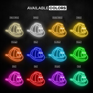 Firefighter Helmet Neon Sign, Firefighter Helmet LED Light, Rescue Room ...