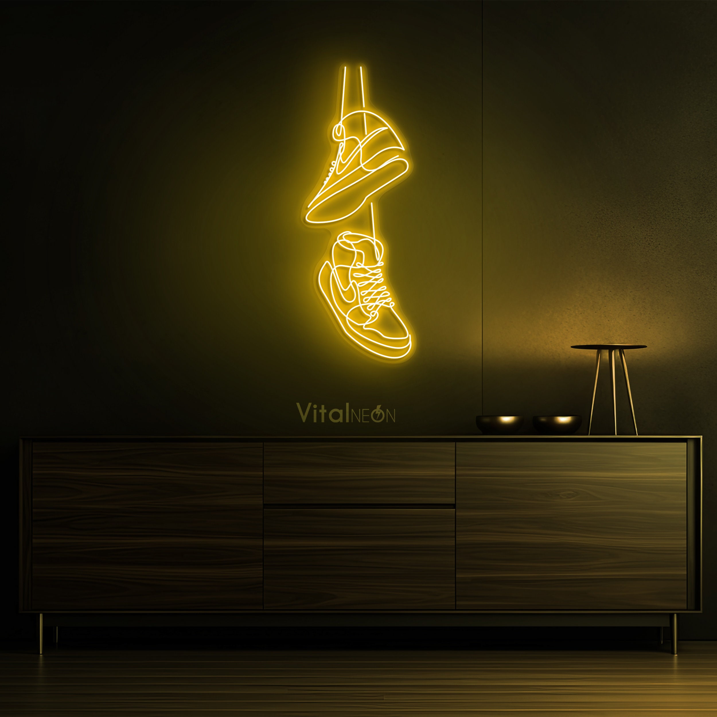 Sneakers Shoe Neon Sign, Shoes LED Neon Light for Home, Sports Shoe ...