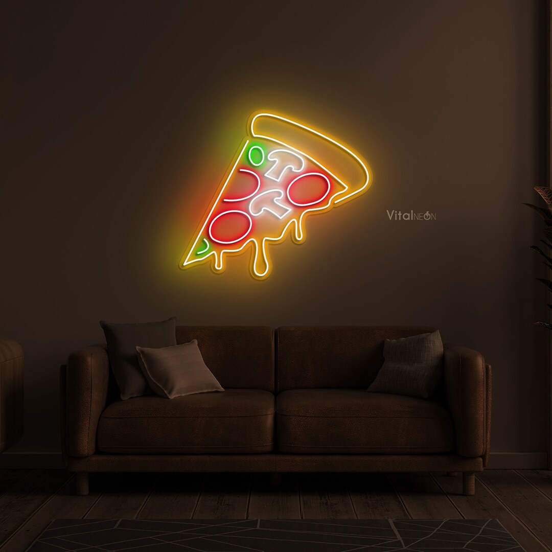 Pizza Neon Sign LED Light Wall Art Kitchen Bedroom Restaurant Home ...