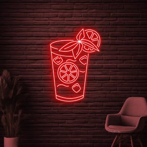 Mojito Neon Sign, Mojito LED Light, Cocktail Wall Decor, Bar Pub Wall ...